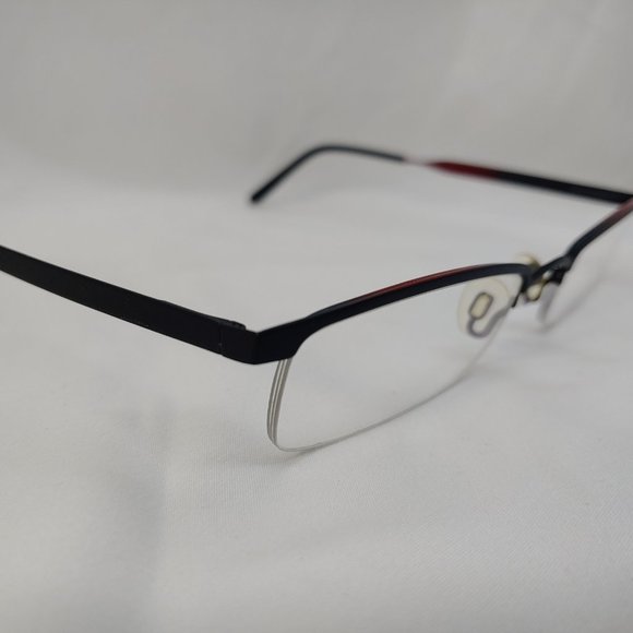 Menrad | Accessories | Menrad Eyeglass Frames Half Rim Metal Black Red ...